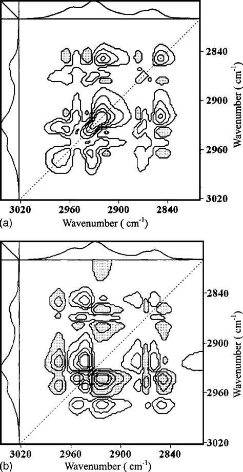 Synchronous A And Asynchronous B 2d Infrared Correlation Spectra In The