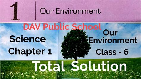 Dav Class 6 Science Chapter 1 Solution Question Answer Class 6 Our Environment Dav Public