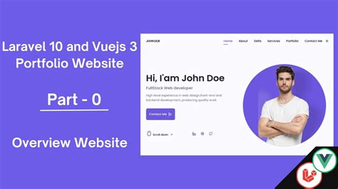 Website Portfolio With Laravel And Vue Js Project Overview Youtube