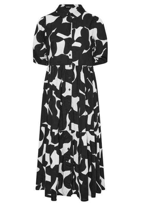 Yours Plus Size Black Abstract Print Shirt Dress Yours Clothing