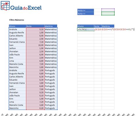 Função Filtro Excel Guia Do Excel
