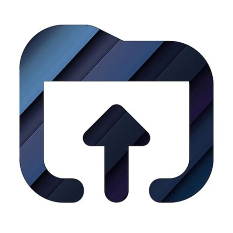 Premium Photo Folder Upload Icon Blue Cyan Dark Diagonal Texture