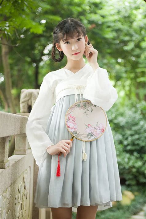 2019 Summer Chinese Tang Dynasty Ruqun Hanfu Women Lolita Short Sleeve
