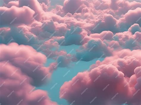 Premium Ai Image 3 D Rendering Of Clouds In The Shape Of The Clouds