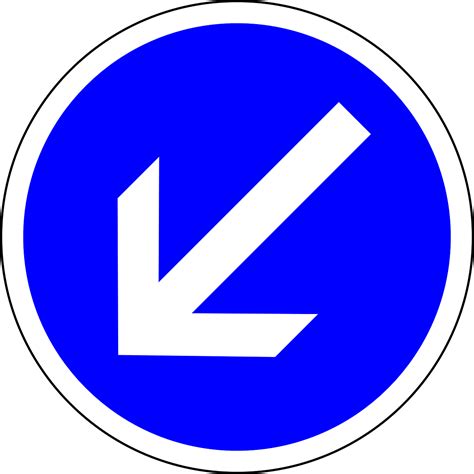 Download Traffic Sign Keep Left Sign Royalty Free Vector Graphic