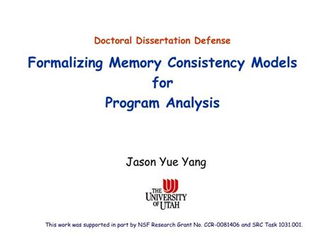 Ppt Formalizing Memory Consistency Models For Program Analysis