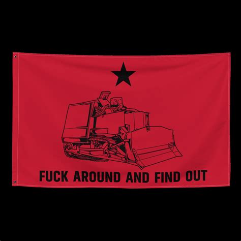 Killdozer Flag Red And Black Fuck Around And Find Out Flag Etsy