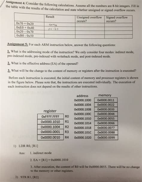 Solved Assignment Consider The Following Calculations Chegg