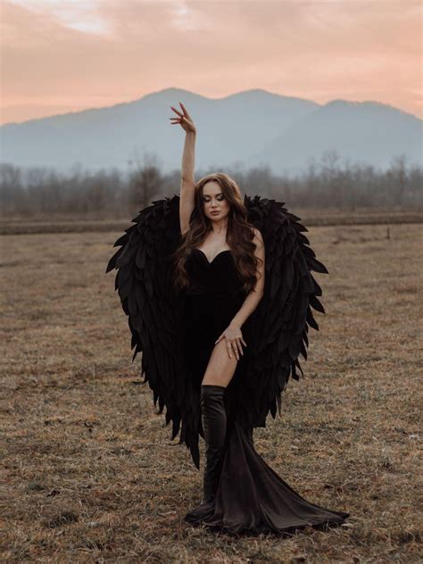 Black Magic Angel Wings Handmade Cosplay Photo Prop Etsy