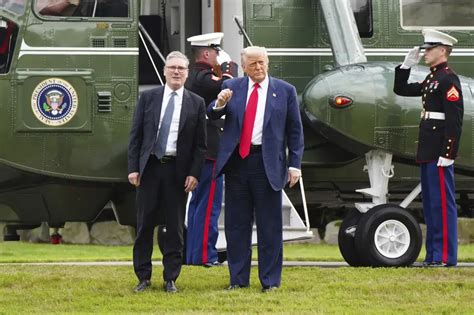 Donald Trump Heads To Meet King Charles At Windsor For Uk State Visit
