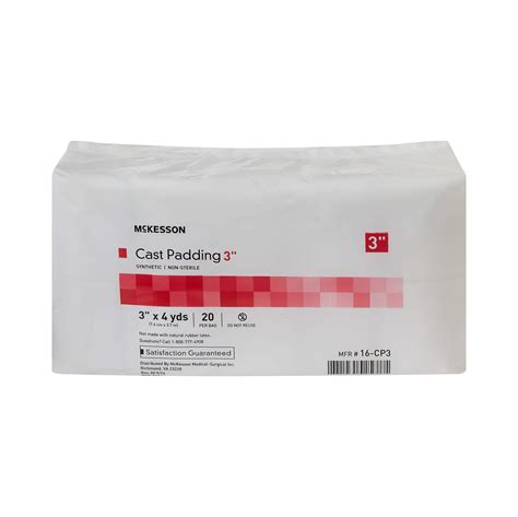 Mckesson White Polyester Cast Padding Non Sterile 3 Inch X 4 Yard