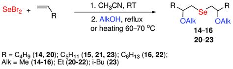 Scheme 6 The Selective Synthesis Of Bis 2 Alkoxyalkyl Selenides 14 16 Download Scientific