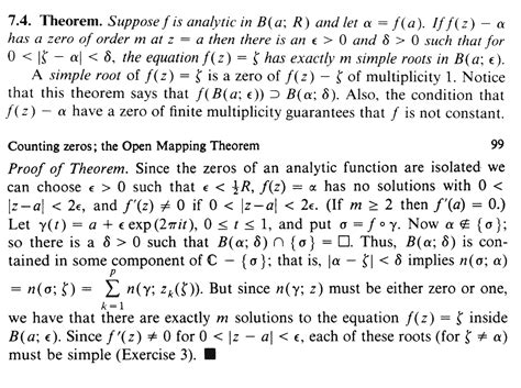 Understanding The Proof Of Theorem 74 In Conways Book Functions Of One Complex Variable