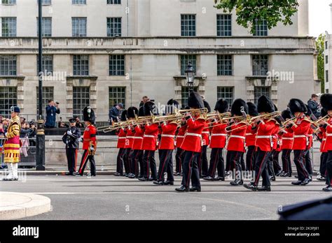 A Military Band Takes Part In Queen Elizabeth Ii Funeral Procession