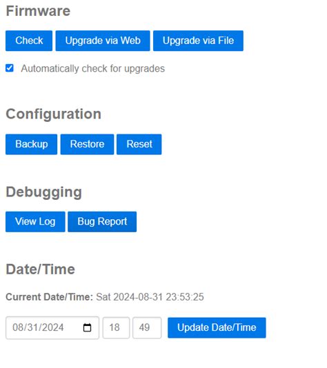 1 5 Beta 2 For Bb Controllers 8 31 24 Set Time And Date Outdated Outdated Firmware