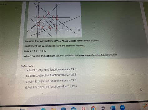 Solved Assume That We Implement Two Phase Method For The Chegg Com