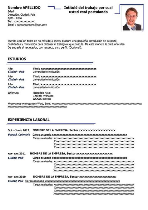 Ejemplos De Resume Profesional En Espanol Bellevior