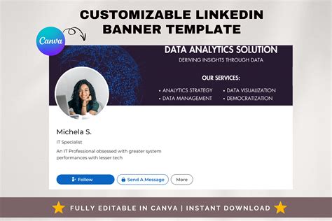 Linkedin Custom Banner Editable Template Personalized Linkedin Premium Banner Linkedin Banner