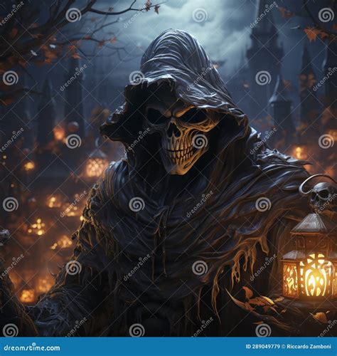 Male Demon Goth Necromancer With Horror Bodyart Stock Image
