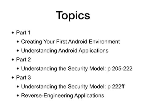 6 Analyzing Android Applications Part 2 Ppt