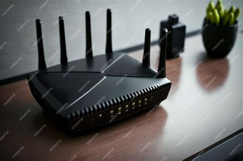 Premium Photo Router On The Table Router Is A Device That Forwards