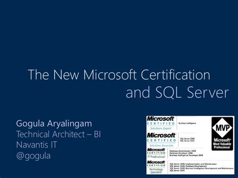 The New Microsoft Certification And Sql Server