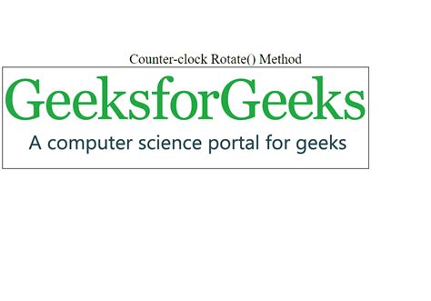 CSS 2D Transforms GeeksforGeeks