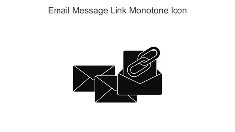 email message link monotone icon in powerpoint pptx png and editable