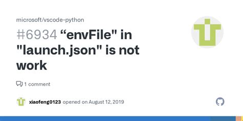 Envfile In Launchjson Is Not Work · Issue 6934 · Microsoftvscode