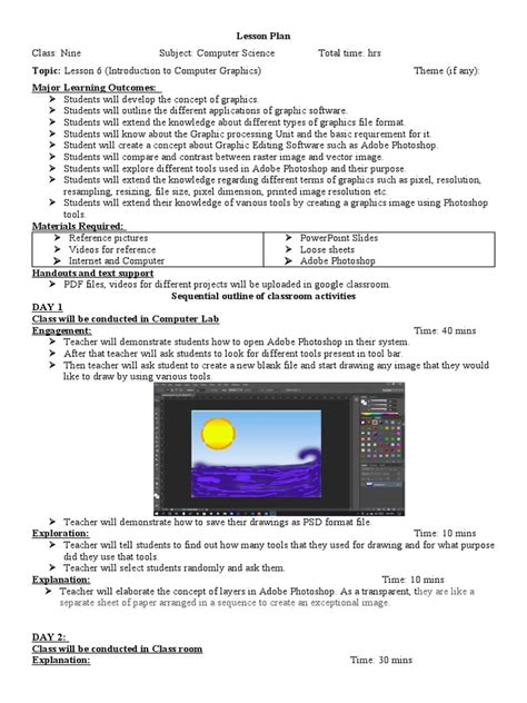 Chapter 6 Lesson Plan Introduction To Computer Graphics Pdf Adobe