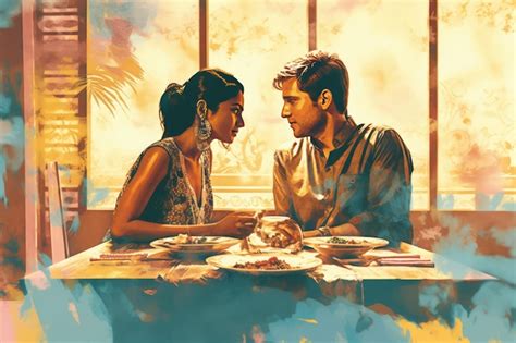 Premium Ai Image A Romantic Dinner For Two At A Restaurant