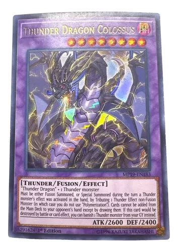 Yugioh Thunder Dragon Colossus Mp19 MercadoLibre