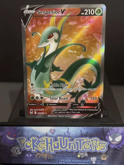 PokÉmon Karte Serperior V 170195 Full Art Ultra Selten Silber Sturm