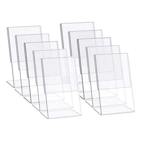 20 Suporte Displays A6 L Expositor 10x15 Acrílico Ps Shopee Brasil