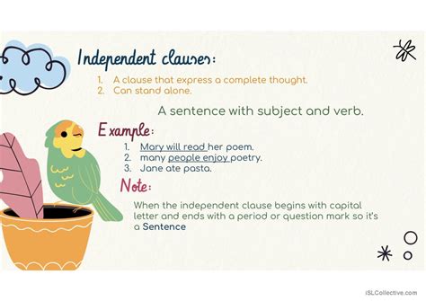 Dependent And Independent Clauses Gr English Esl Powerpoints