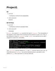 Project1 Pdf Project1 Q1 1 Go To Q1 Cs161 Proj1 Su22 Ssh Remus Pwnable 2 Enter Password