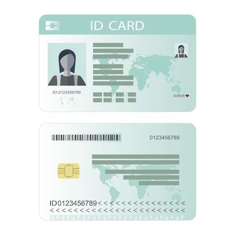 Premium Vector Personal Identification Card Id Card Identification Card Identity Verification