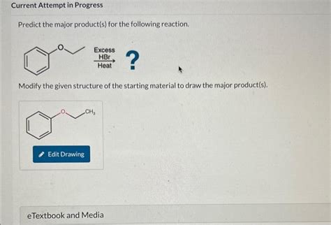 Solved Predict the major product(s) for the following | Chegg.com