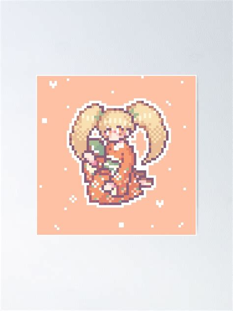 Pixel Hiyoko Saionji Poster For Sale By Abitofkake Redbubble