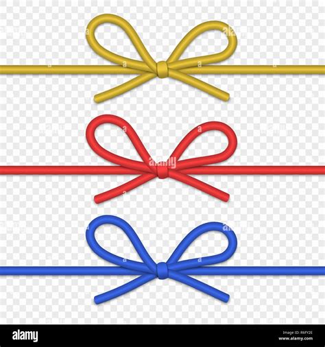 String Bow With Horizontal Thin Rope Isolated Stock Vector Image And Art