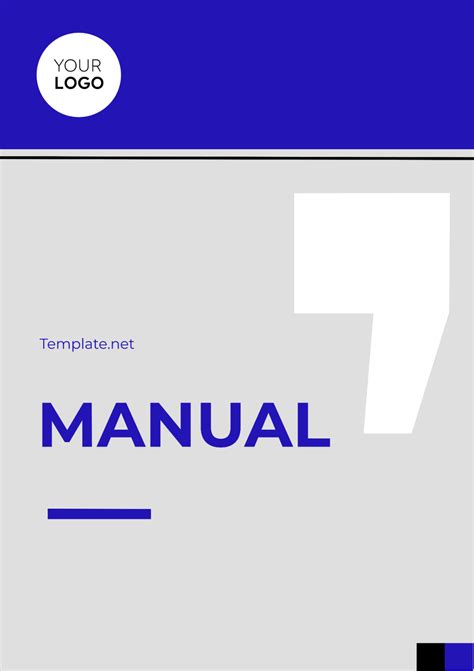 Free Manual Cover Page Template To Edit Online