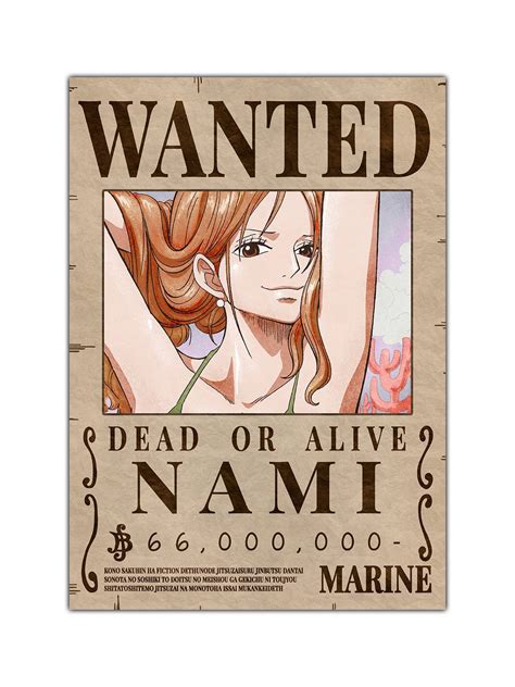 Nami Wanted Bounty Poster Comicsense Senpaicart