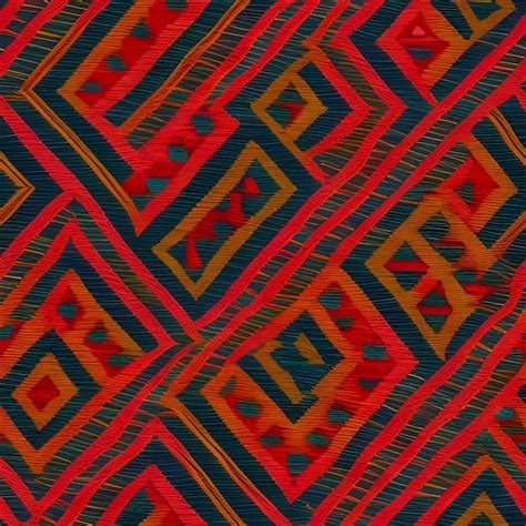 Premium Ai Image Abstract Seamless Vintage Tribal Fabric Colorful Pattern Background