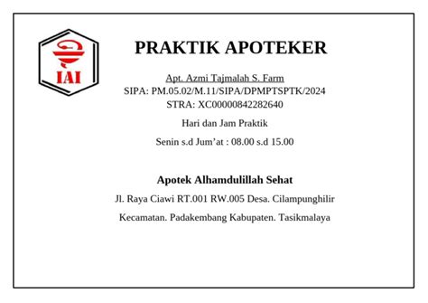 Plang Apoteker Pdf