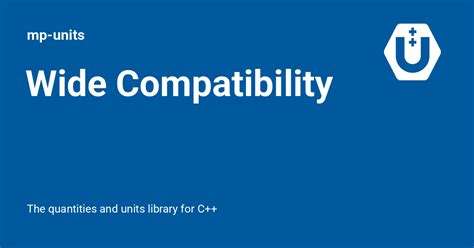 Wide Compatibility Mp Units