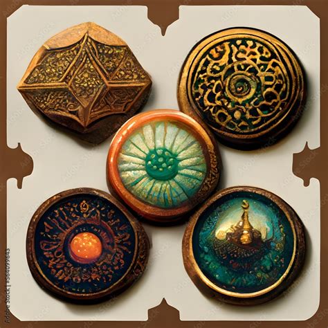Magic Artefacts Art Nouveau Orientalist Repeating Variations Of