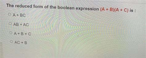 solved the reduced form of the boolean expression a b a