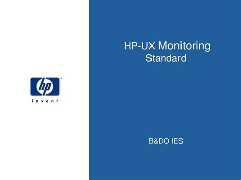 Ppt Hp Ux Monitoring Standard Overview Powerpoint Presentation Free