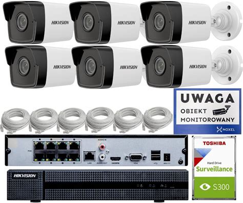 Zestaw Do Monitoringu HIKVISION ZESTAW MONITORINGU 6 KAMER 4MPX IP POE