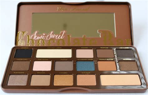 Too Faced Semi Sweet Chocolate Bar Original Chocolate Bar Revew Swatches Comparison And
